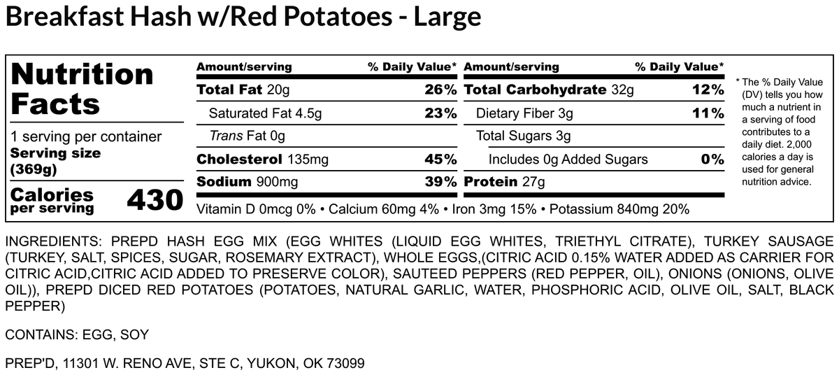 Breakfast Hash – Prep'd